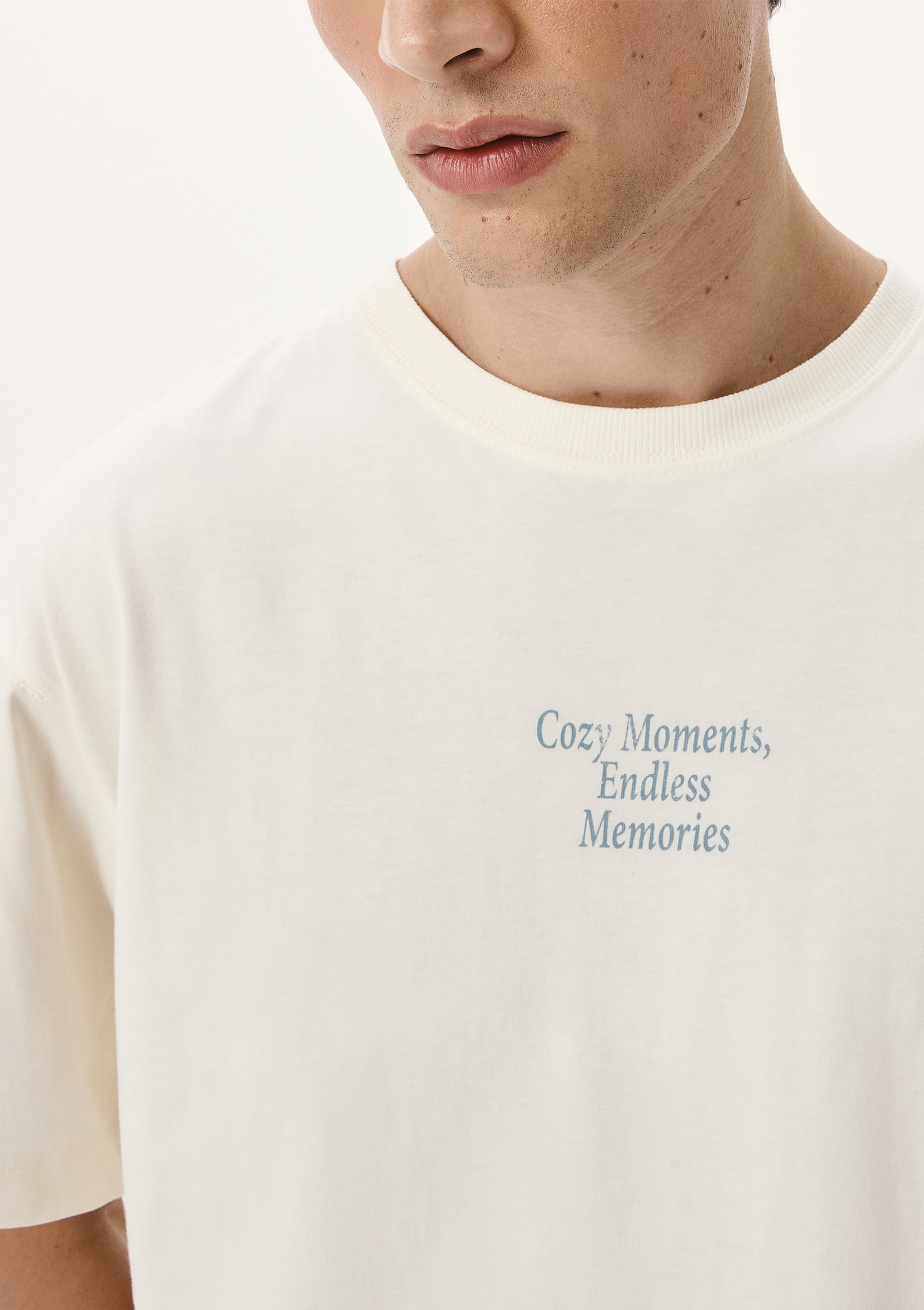 Camiseta Masculina Relaxed Estampada - Nude | Hering