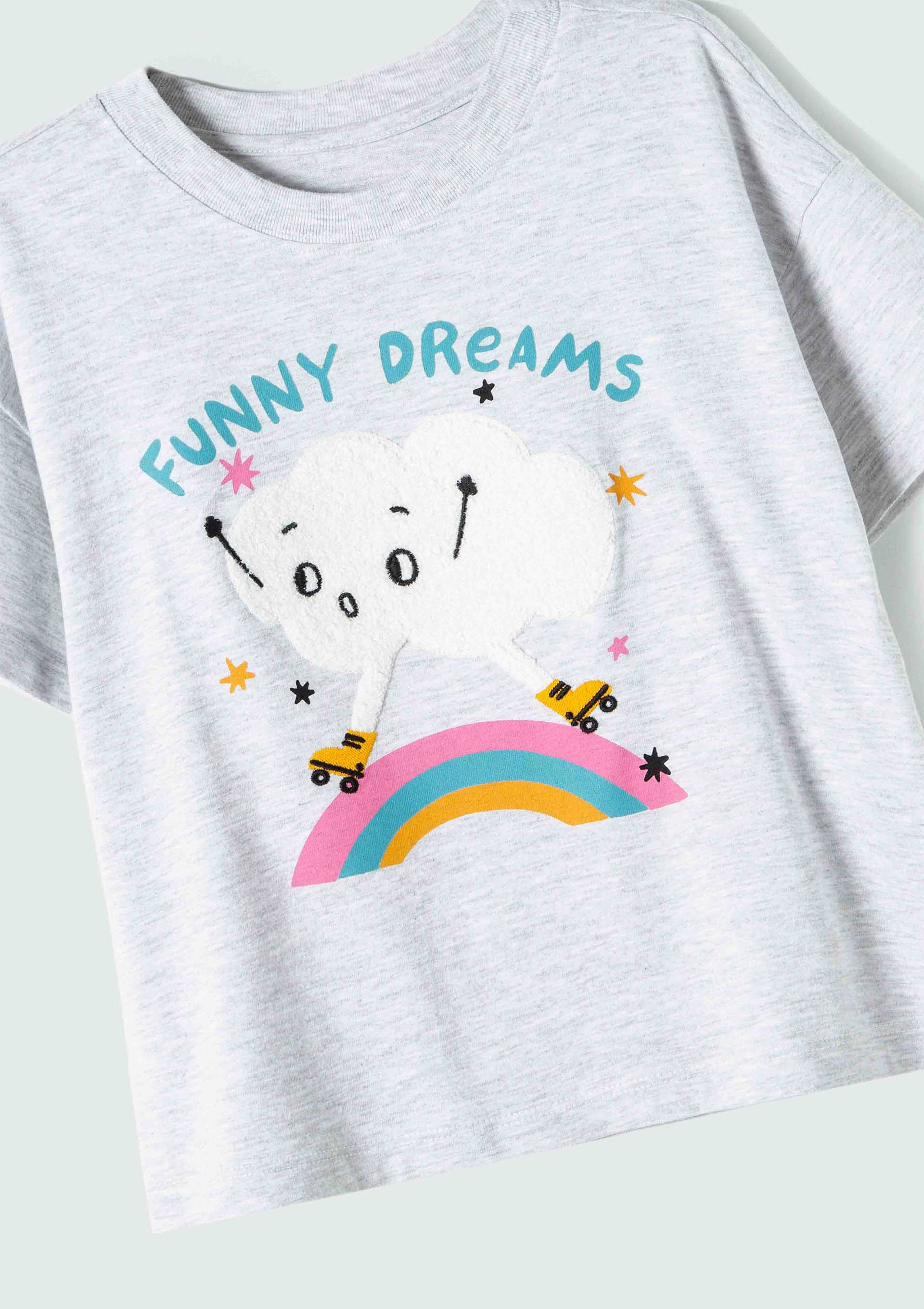 Pijama Infantil Menina Curto Com Aplique - Hering Store