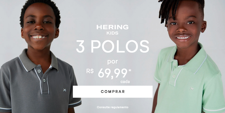 Combo infantil é na Hering Kids!